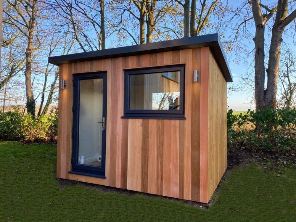 Contemporary Overhang Garden Room at Sanctum Garden Studios